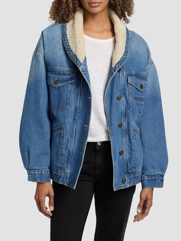 Isabel Marant Étoile Pimia Sherpa-collar Denim Jacket