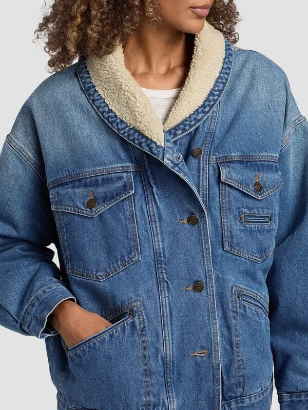 Isabel Marant Étoile Pimia Sherpa-collar Denim Jacket