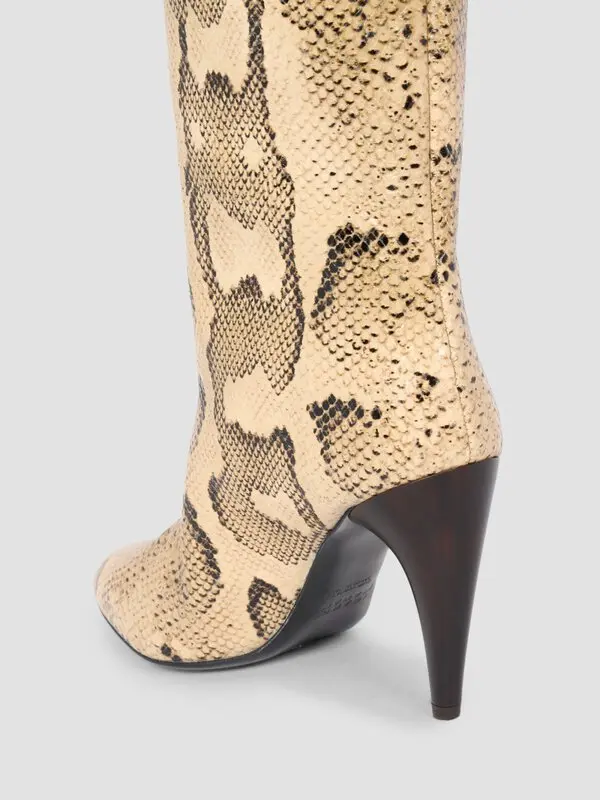 Isabel Marant Étoile Jany 90mm Snakeskin-embossed Leather Boots
