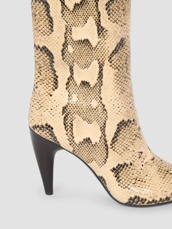 Isabel Marant Étoile Jany 90mm Snakeskin-embossed Leather Boots