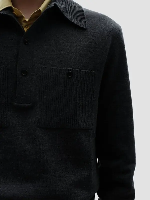 Bottega Veneta Knit Merino-wool Polo Sweater