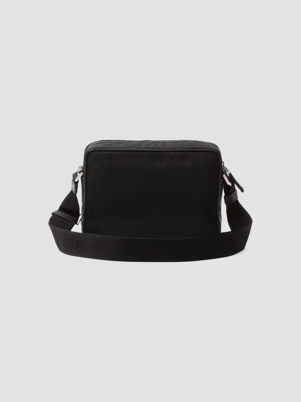 Prada Re-nylon And Saffiano Shoulder Bag - Black