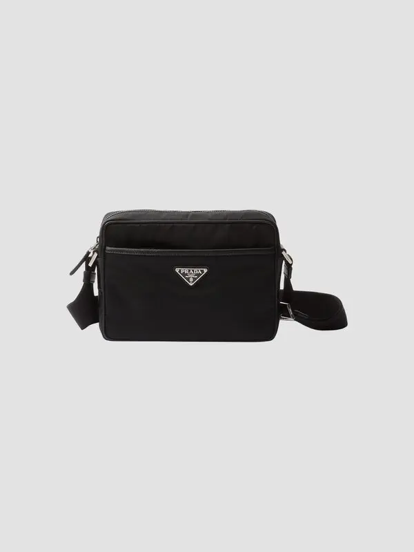 Prada Re-nylon And Saffiano Shoulder Bag - Black