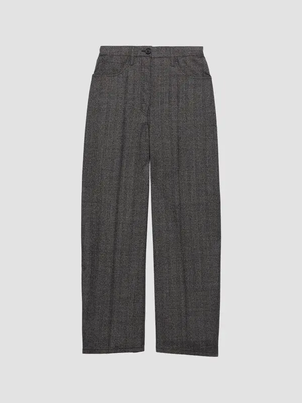 Prada Mouliné Wool Pants - Black