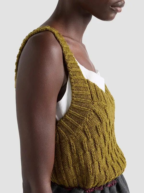 Prada Wool And Alpaca Top
