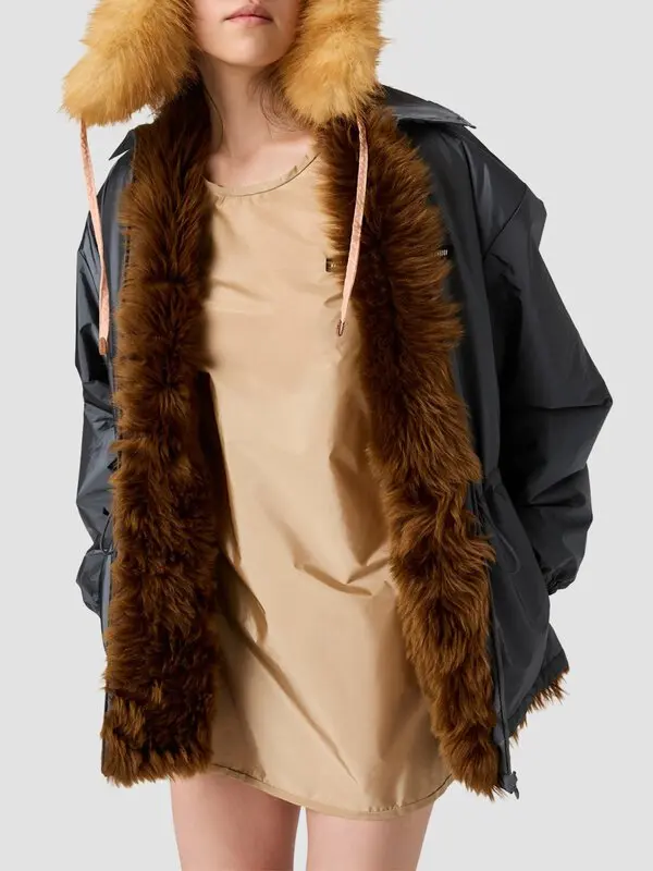 Miu Miu Technical Fabric Dress - Brown
