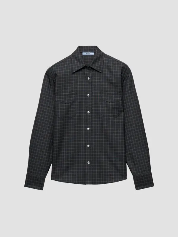 Prada Checked Wool Shirt