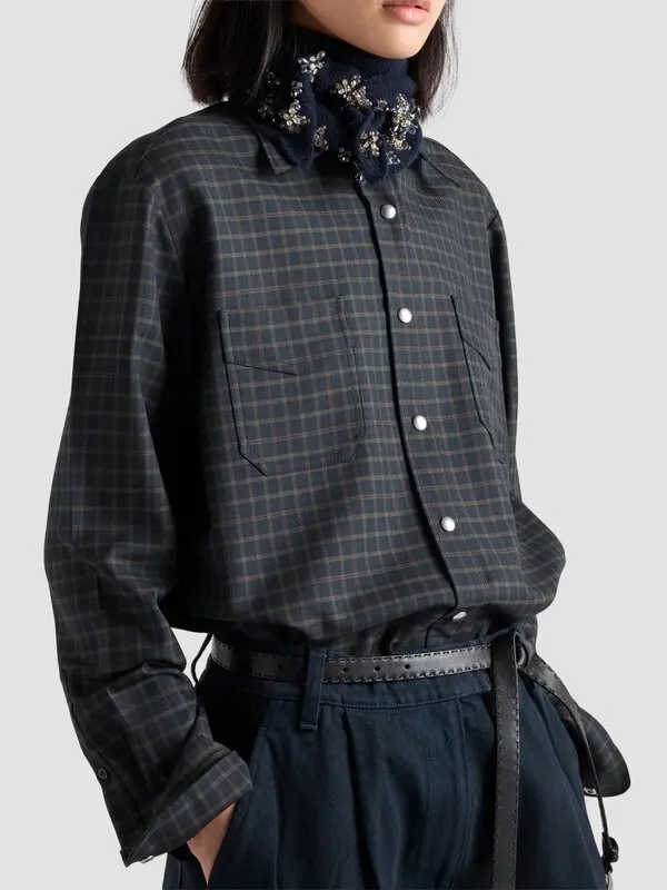 Prada Checked Wool Shirt