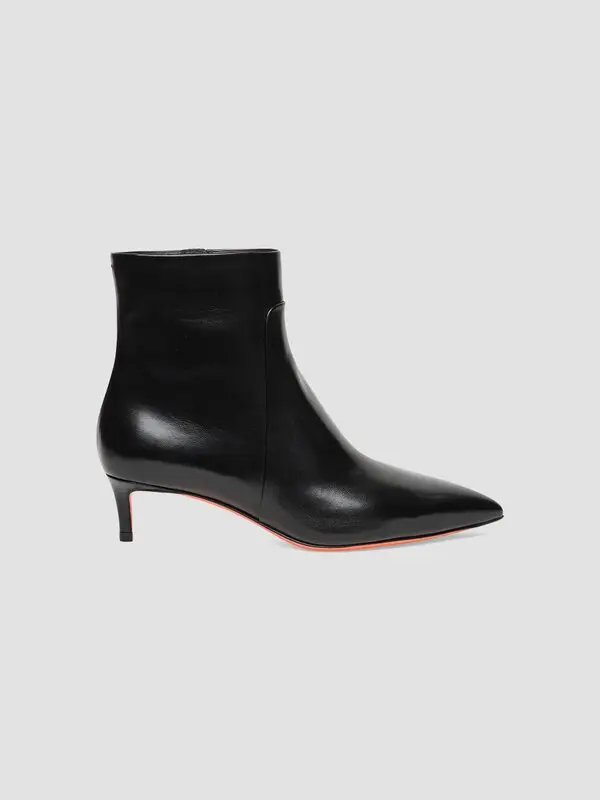 Santoni 45mm Leather Kitten-heel Ankle Boots