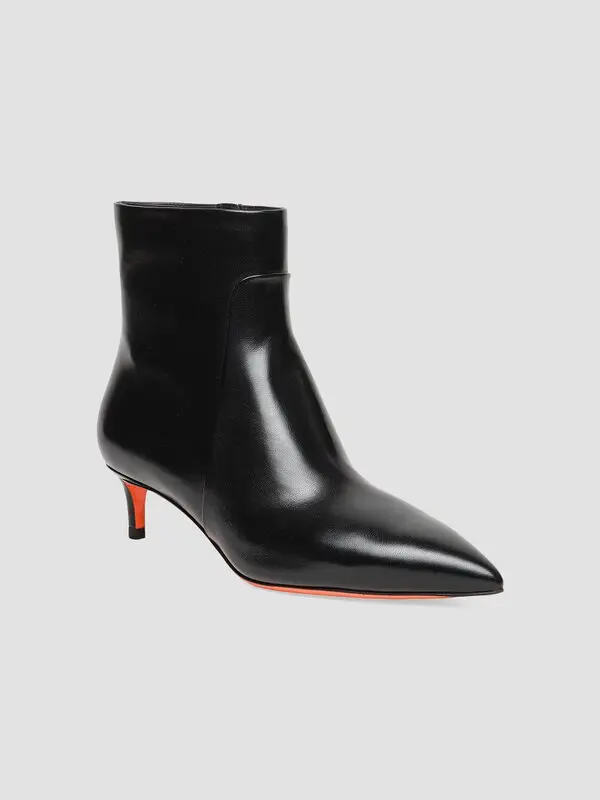 Santoni 45mm Leather Kitten-heel Ankle Boots