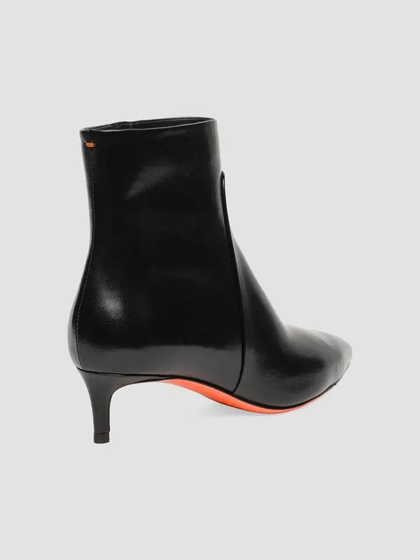 Santoni 45mm Leather Kitten-heel Ankle Boots