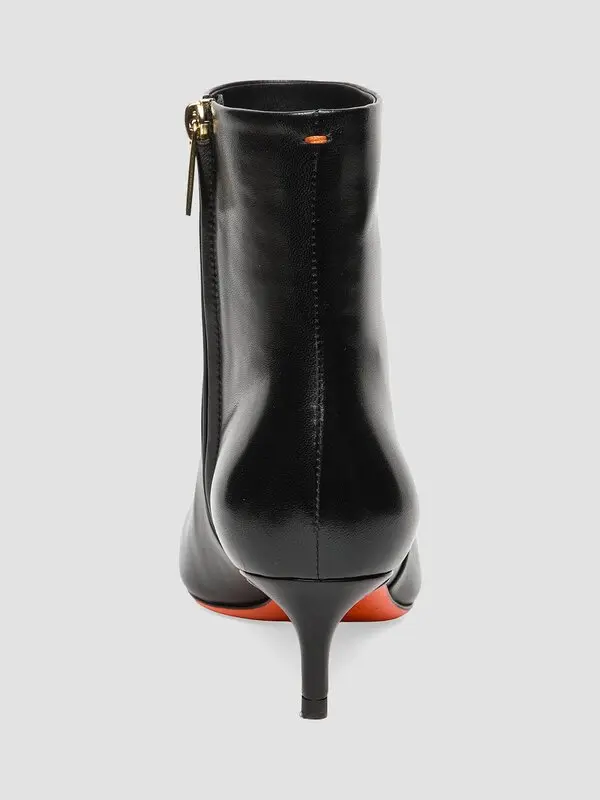 Santoni 45mm Leather Kitten-heel Ankle Boots