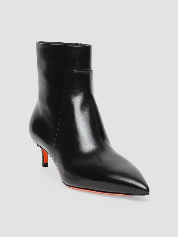 Santoni 45mm Leather Kitten-heel Ankle Boots