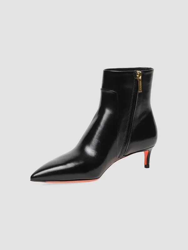 Santoni 45mm Leather Kitten-heel Ankle Boots