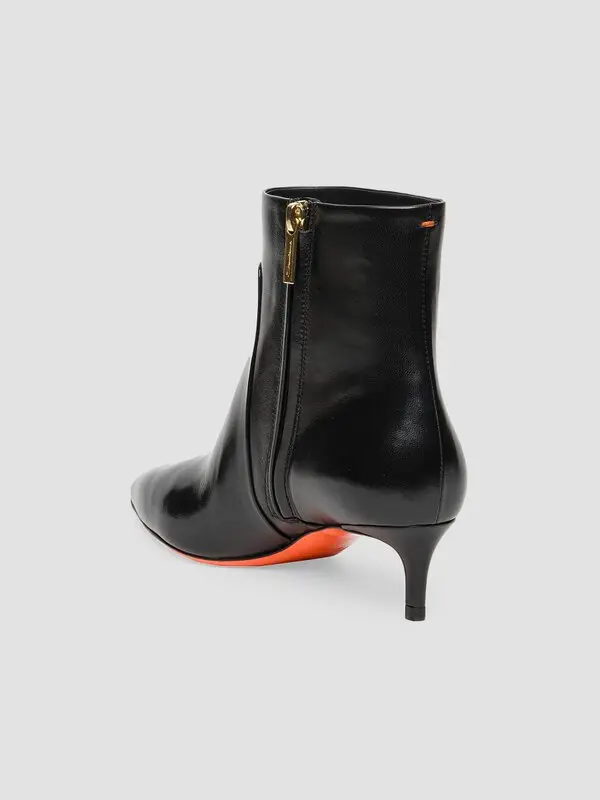 Santoni 45mm Leather Kitten-heel Ankle Boots
