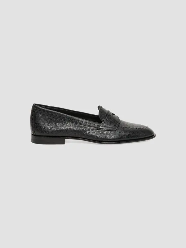Santoni Marlene Leather Penny Loafers