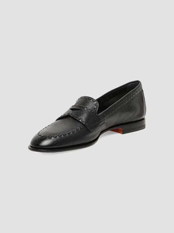 Santoni Marlene Leather Penny Loafers