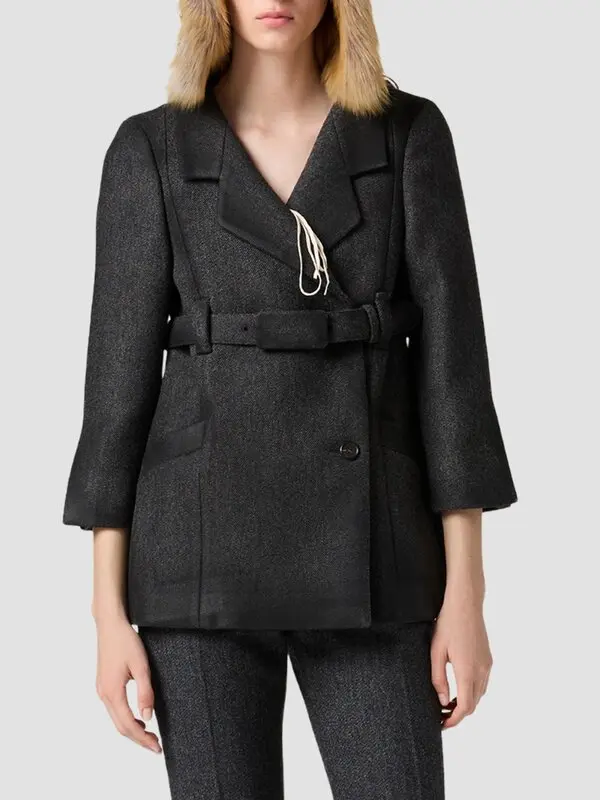 Miu Miu Double-breasted Double Wool Jacket