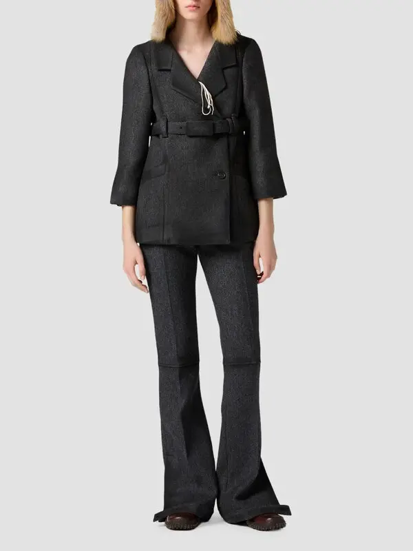 Miu Miu Double-breasted Double Wool Jacket
