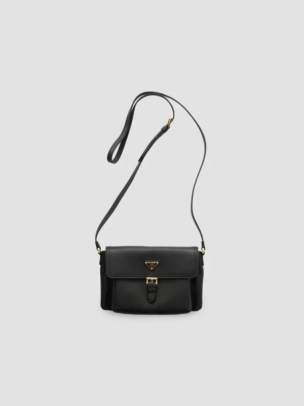Prada Nappa Leather Smartphone Holder - Black