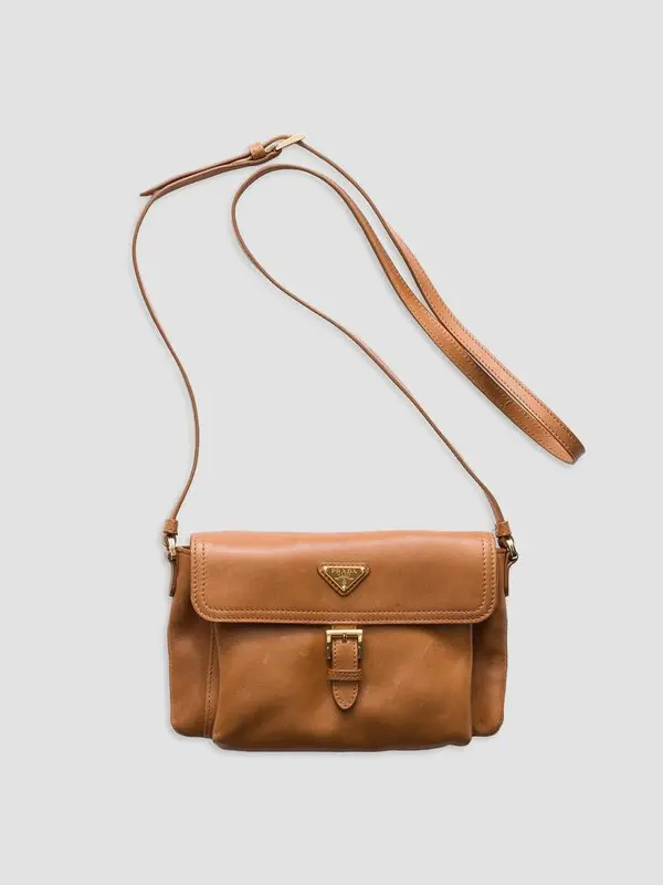 Prada Nappa Leather Smartphone Holder - Brown