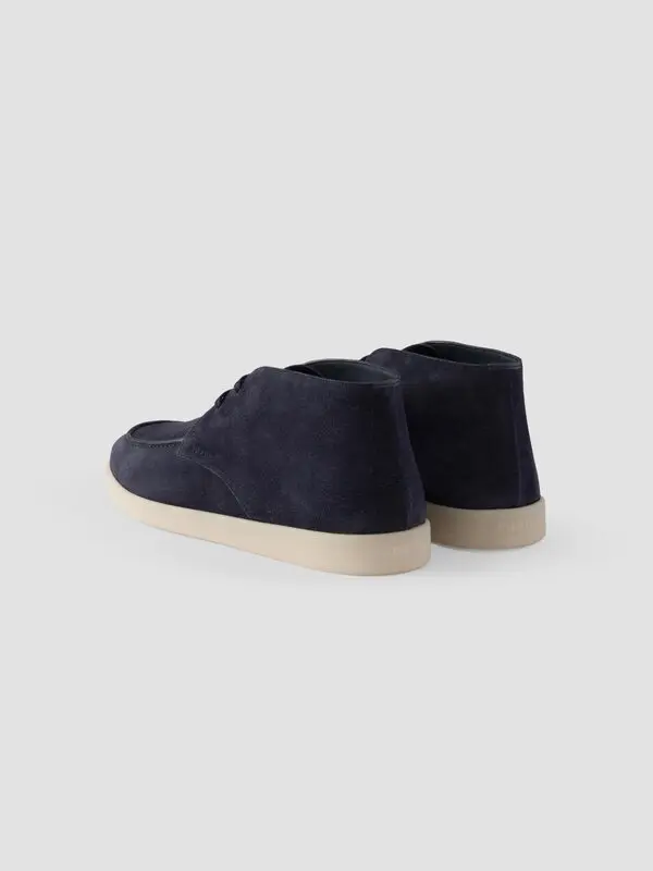 Prada Suede Chukka Boots - Blue