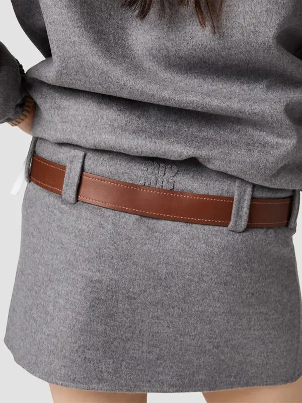 Miu Miu Double Cashmere And Wool Mini Skirt
