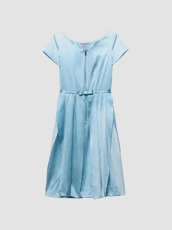 Prada Washed Silk Duchesse Dress