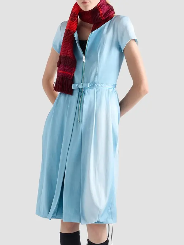 Prada Washed Silk Duchesse Dress