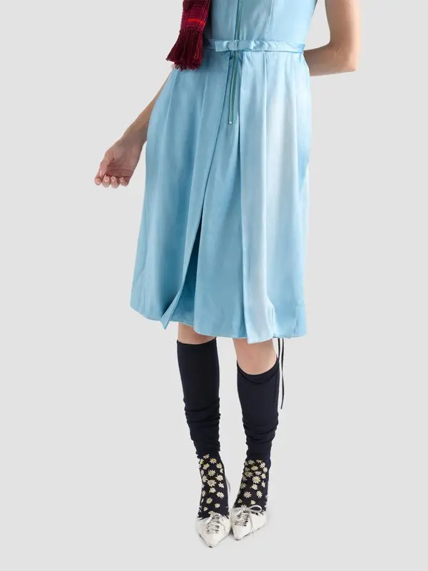 Prada Washed Silk Duchesse Dress