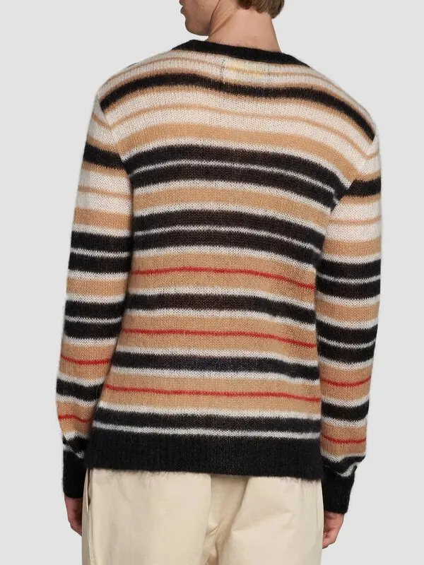 Marni Lightweight Striped Mohair-blend Sweater