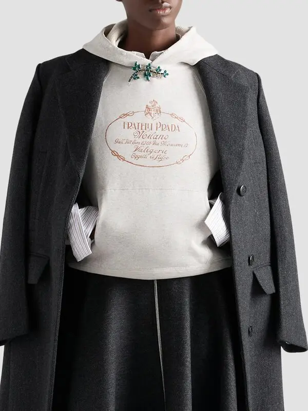 Prada Cotton Fleece Hoodie