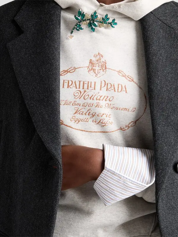 Prada Cotton Fleece Hoodie