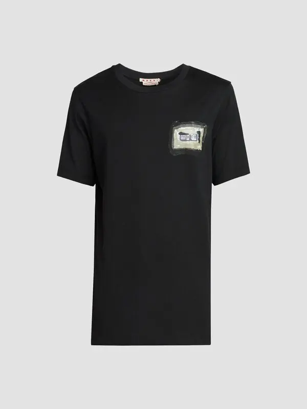 Marni Collage Logo Cotton Crewneck T-shirt