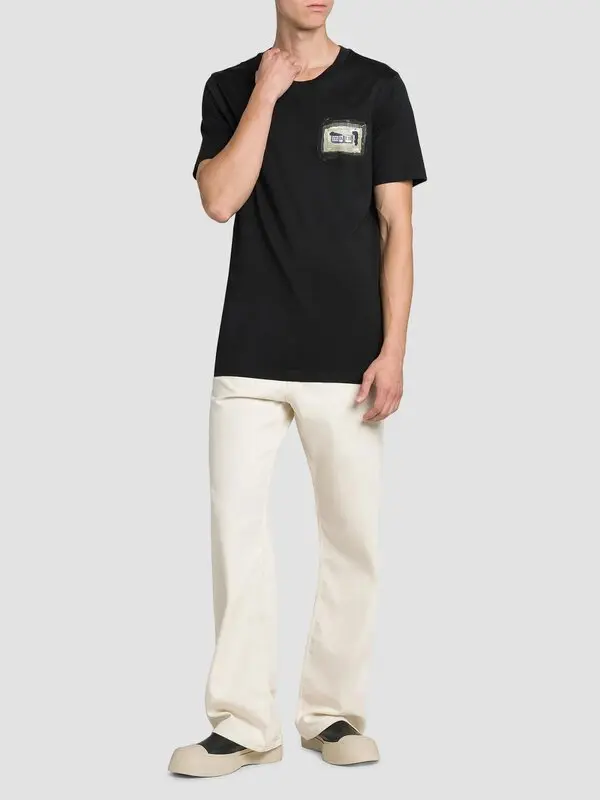 Marni Collage Logo Cotton Crewneck T-shirt