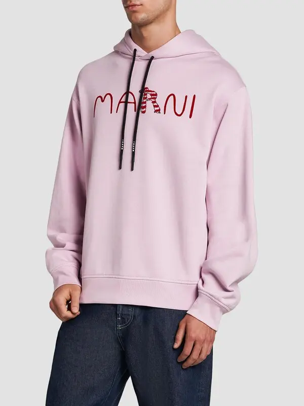 Marni Logo Cotton Hoodie
