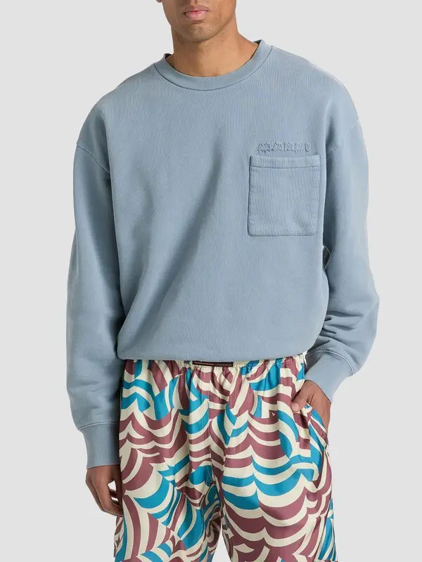 Marni Gart-dyed Cotton Crewneck Sweatshirt