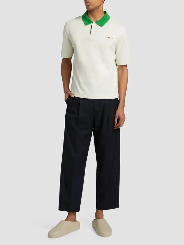 Marni Pleated Tropical Wool Pants