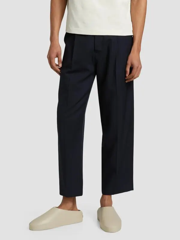 Marni Pleated Tropical Wool Pants