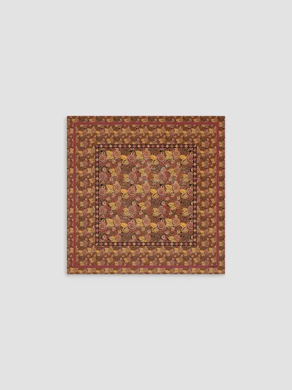 Max Mara Patterned Silk Twill Foulard