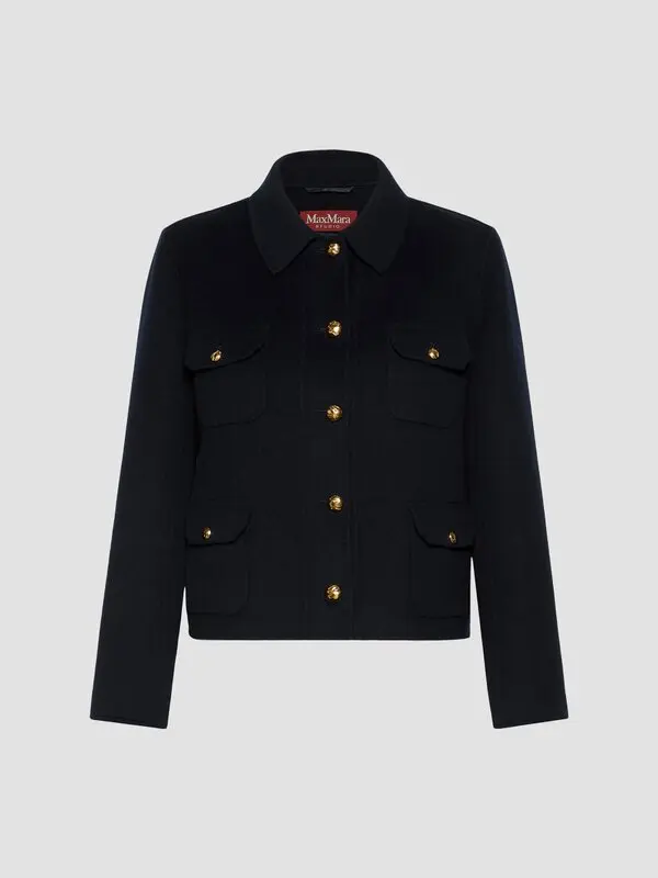 Max Mara Wool Cashmere And Silk Varsity Jacket