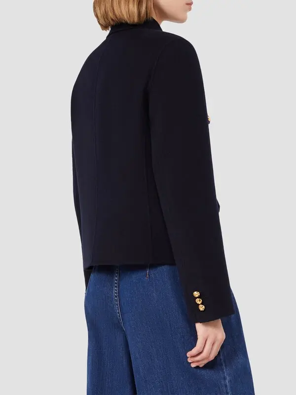 Max Mara Wool Cashmere And Silk Varsity Jacket