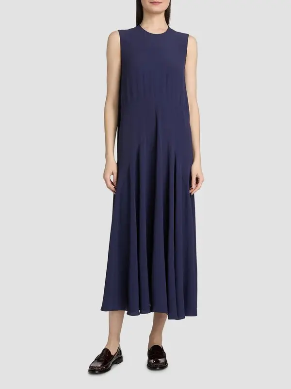 Marni Sleeveless Silk-blend Midi-dress