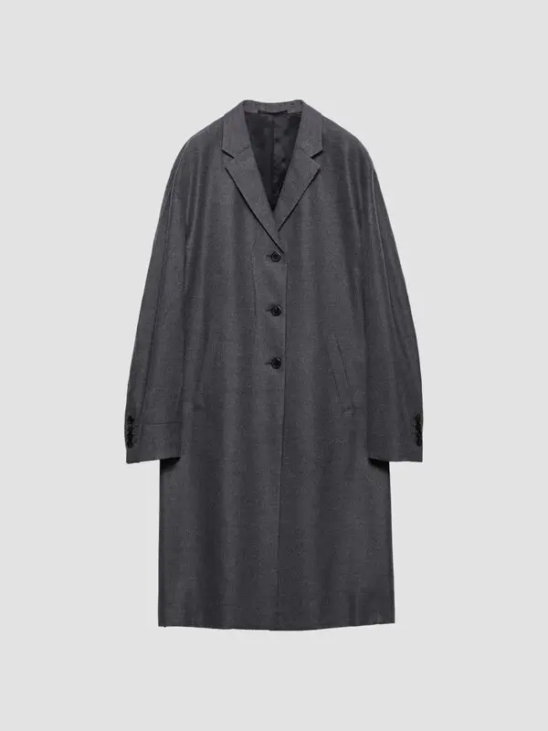 Prada Single-breasted Cashmere And Wool Coat