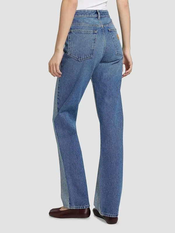 MAISON MARGIELA Reversed Five-pocket Straight-leg Jeans - Medium Blue