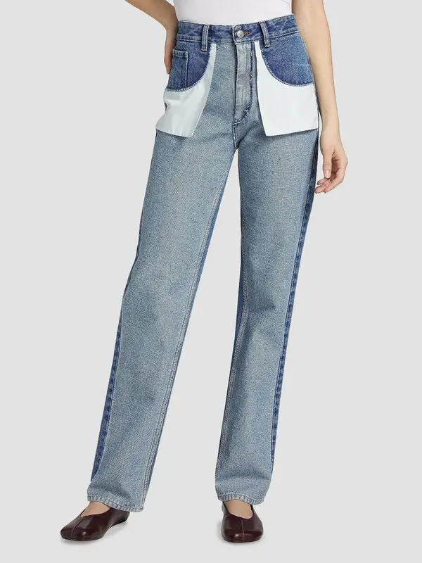 MAISON MARGIELA Reversed Five-pocket Straight-leg Jeans - Medium Blue