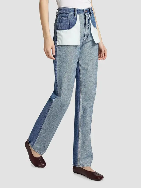 MAISON MARGIELA Reversed Five-pocket Straight-leg Jeans - Medium Blue