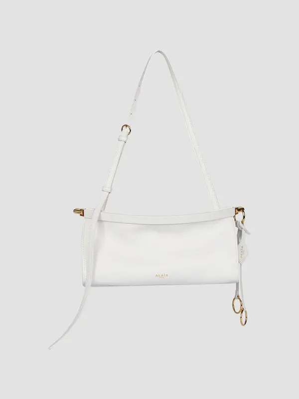 Alaïa Le Click Leather Shoulder Bag - Blanc Optique