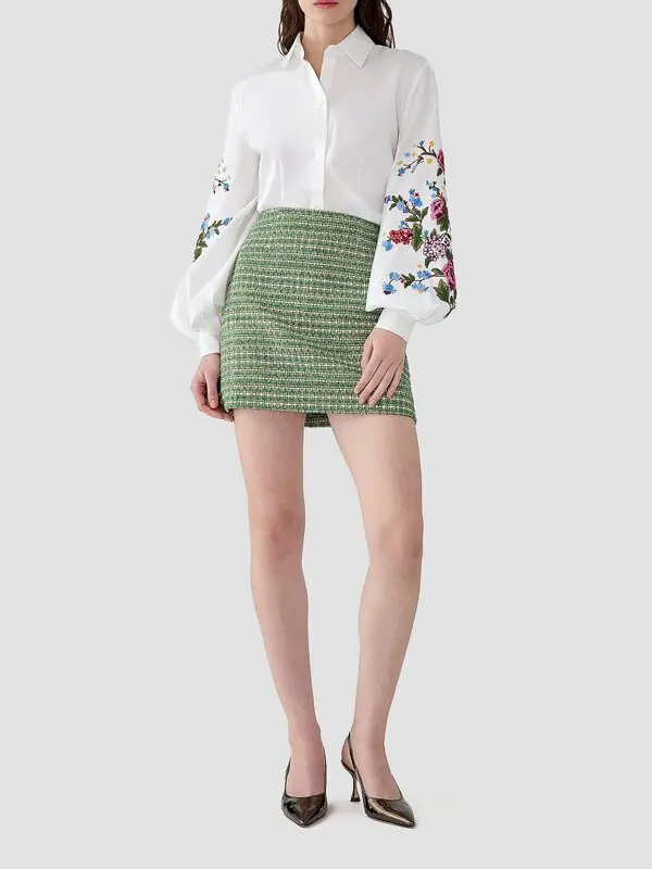 Carolina Herrera Floral-embroidered Cotton Shirt