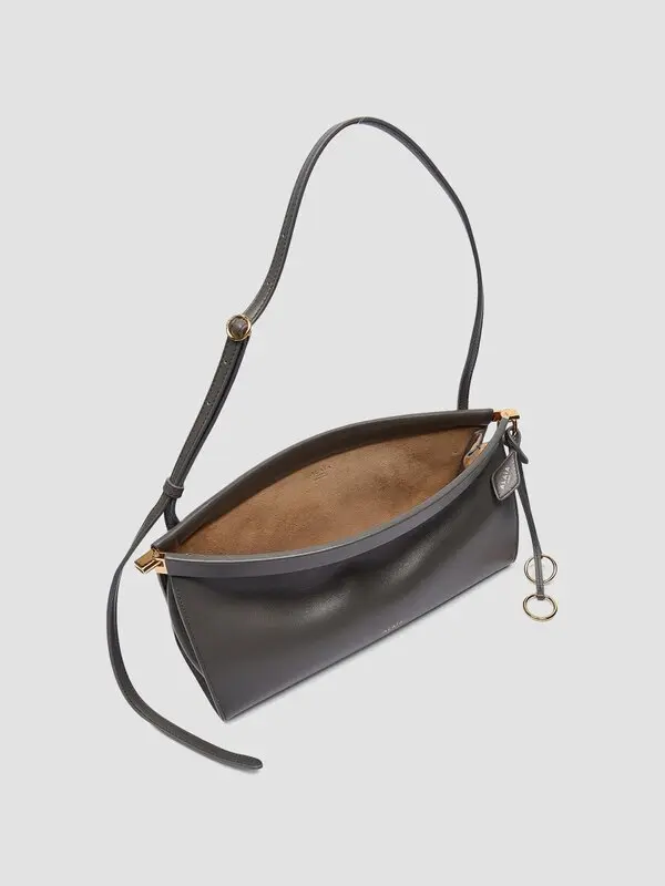 Alaïa Le Click East West Leather Shoulder Bag - Acier